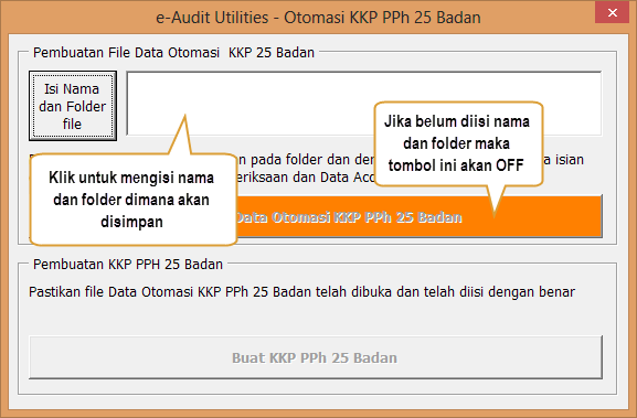4. Pembuatan KKP PPh 25 Badan Secara Otomatis · eAudit Utilities Manual ...