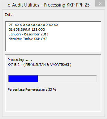 4. Pembuatan KKP PPh 25 Badan Secara Otomatis · eAudit Utilities Manual ...